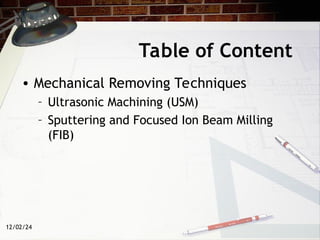 Advanced Manufacturing Choices Ultrasonic machining process | PPT