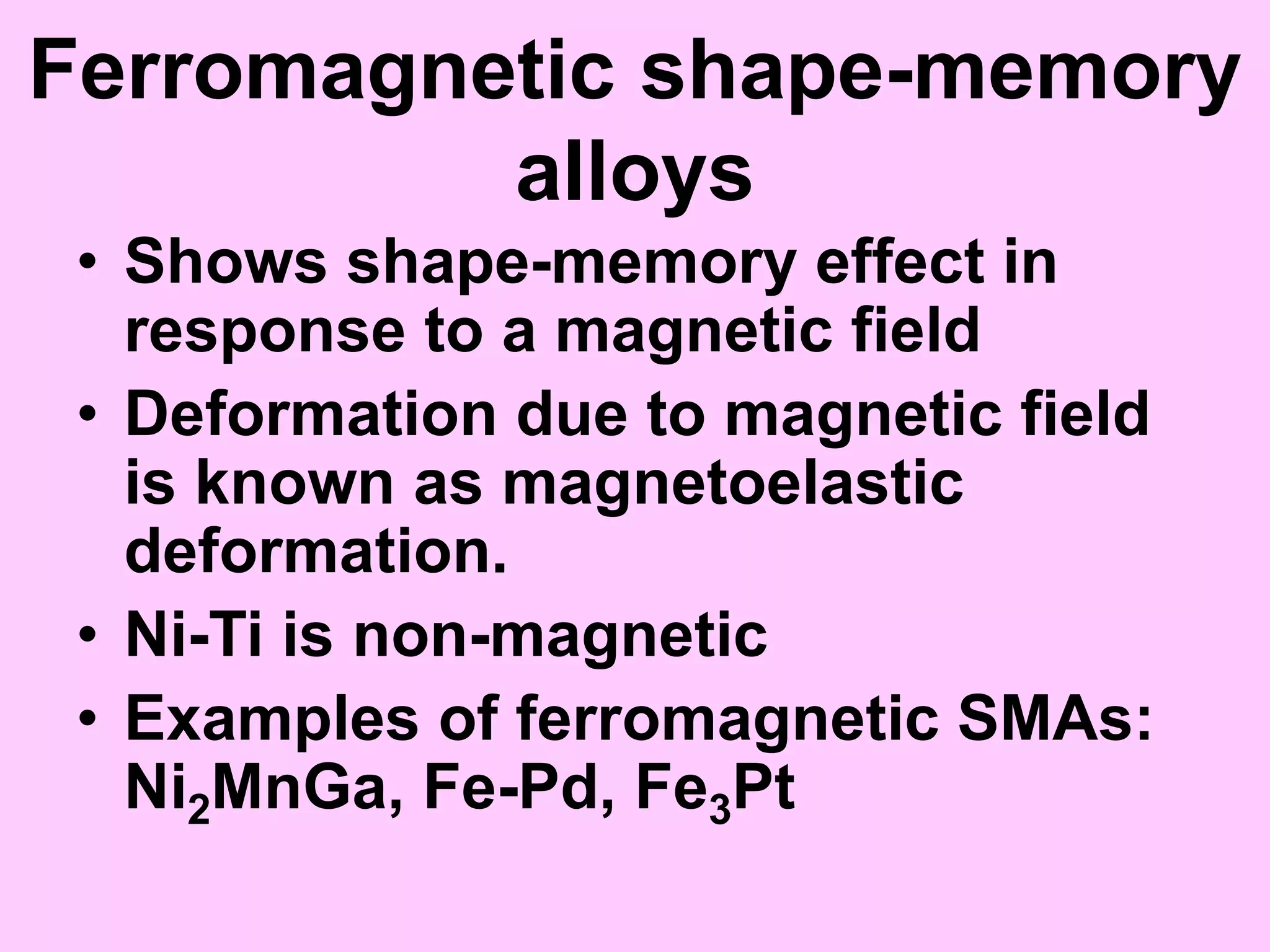 shape memory alloy | PPT