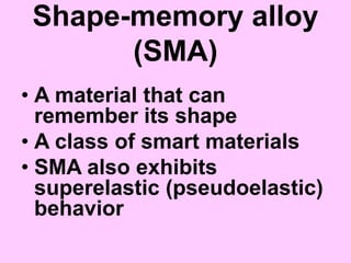shape memory alloy | PPT