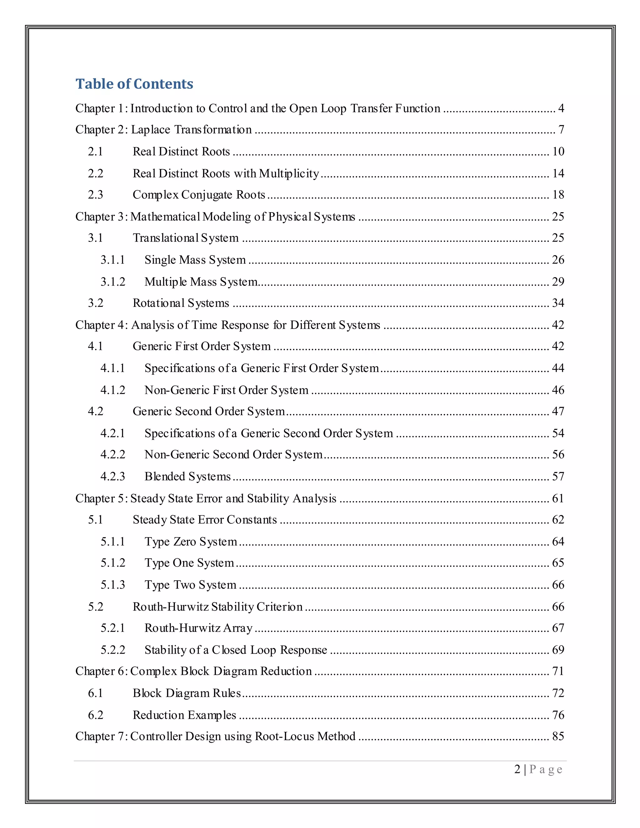 Introduction to Control System Design | DOCX
