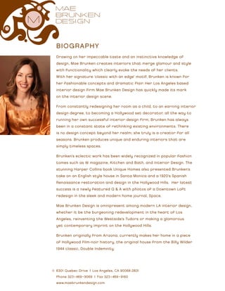 Mae Brunken Design EPK | PDF