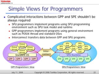 Common Software Models and Platform for Cell and SpursEngine | PDF