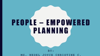 Participatory Educational Planning | PPTX