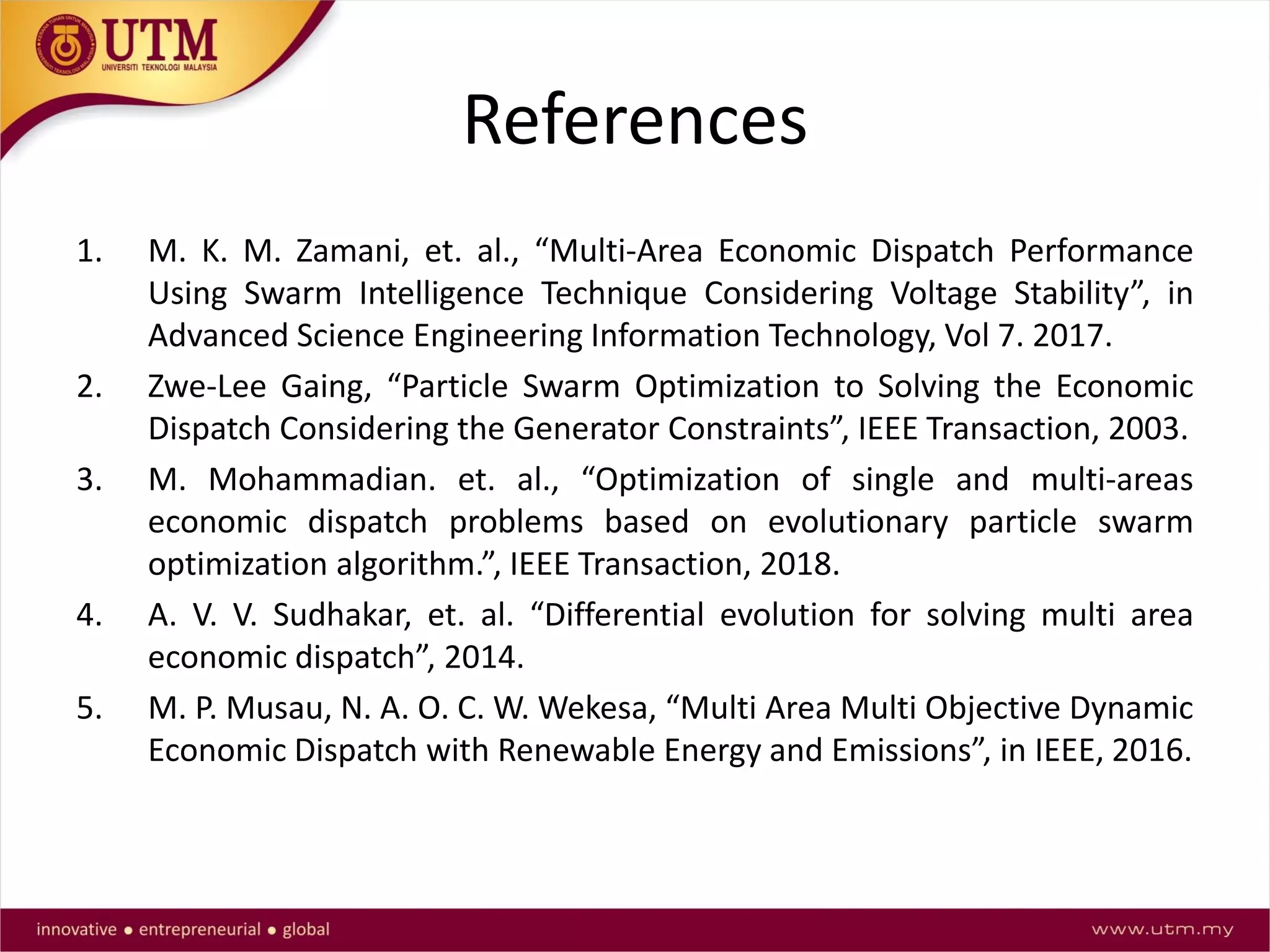 Multi Area Economic Dispatch | PPT