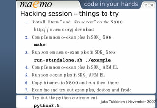 Maemo Development Environment | PPT | Programming Languages | Computing