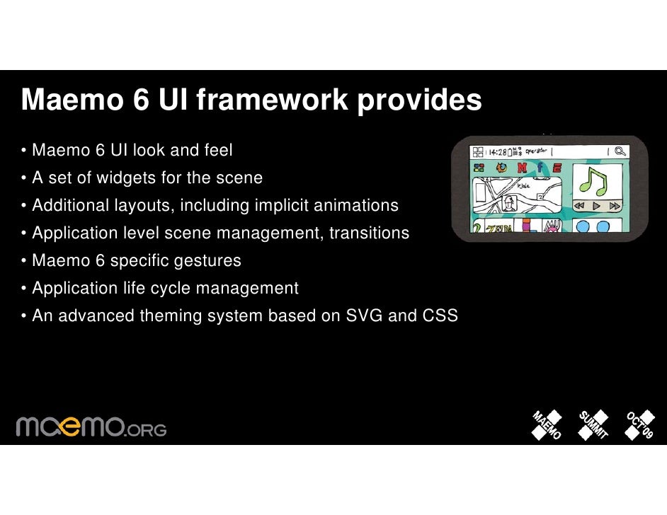 Maemo 6 UI framework provides