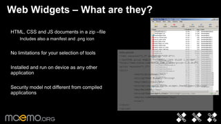 Developing apps on Maemo with Nokia Web Runtime | PPT