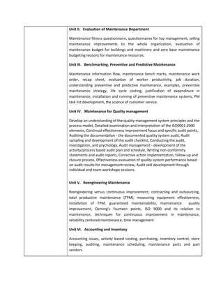 Ma eng 713 maintenance enginnering adama university | PDF