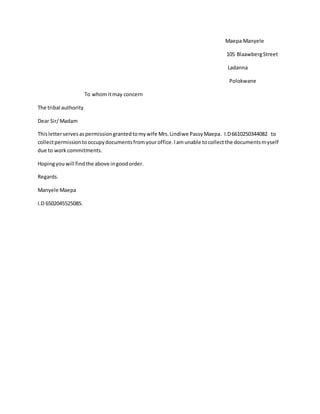 Maepa manyele | DOCX