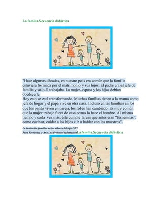 Maestria secuencia didactica la familia | DOCX