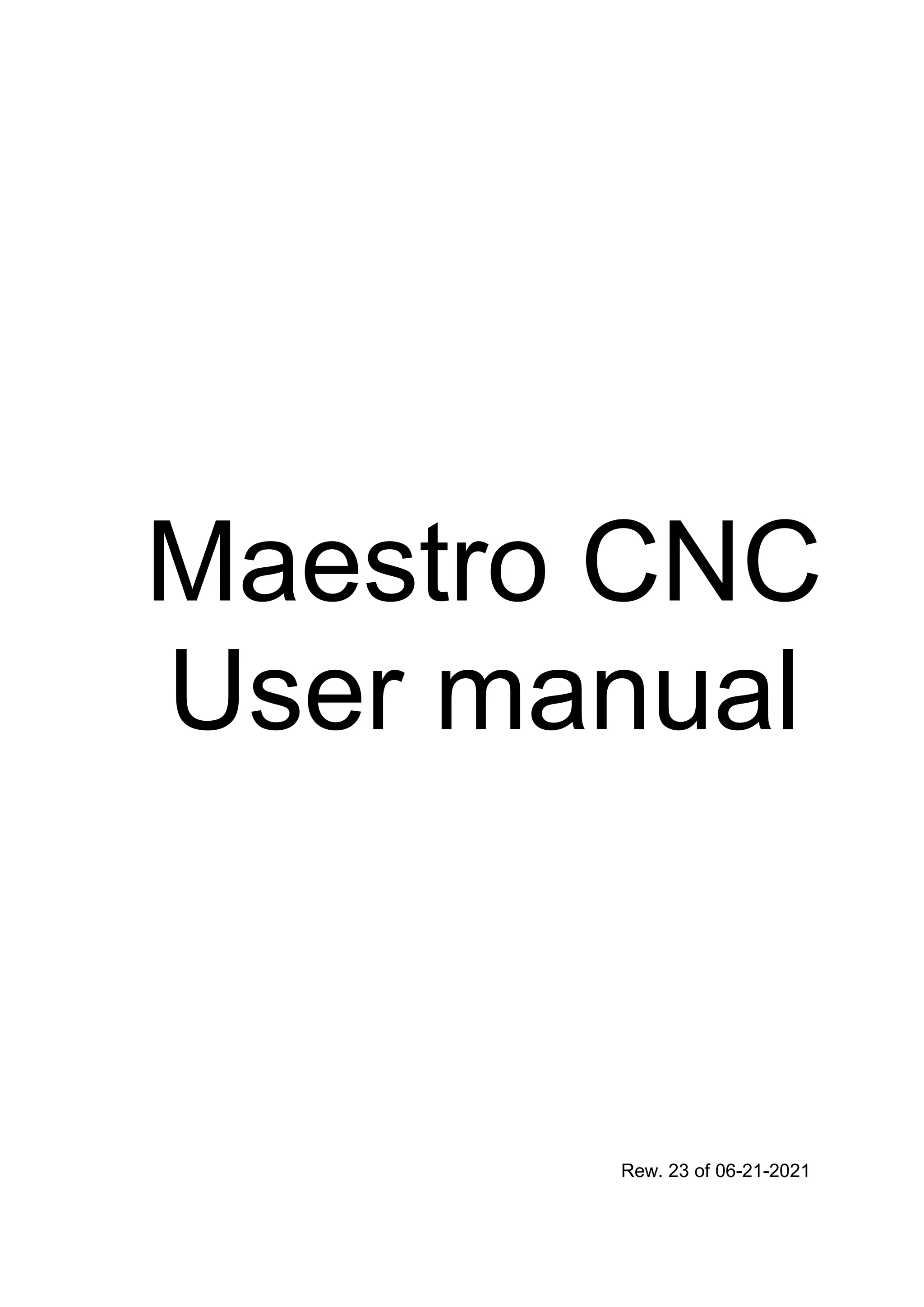 Maestro Editor - Manual CNC - Description | PDF