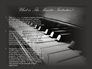 Maestro Initiative | PPT