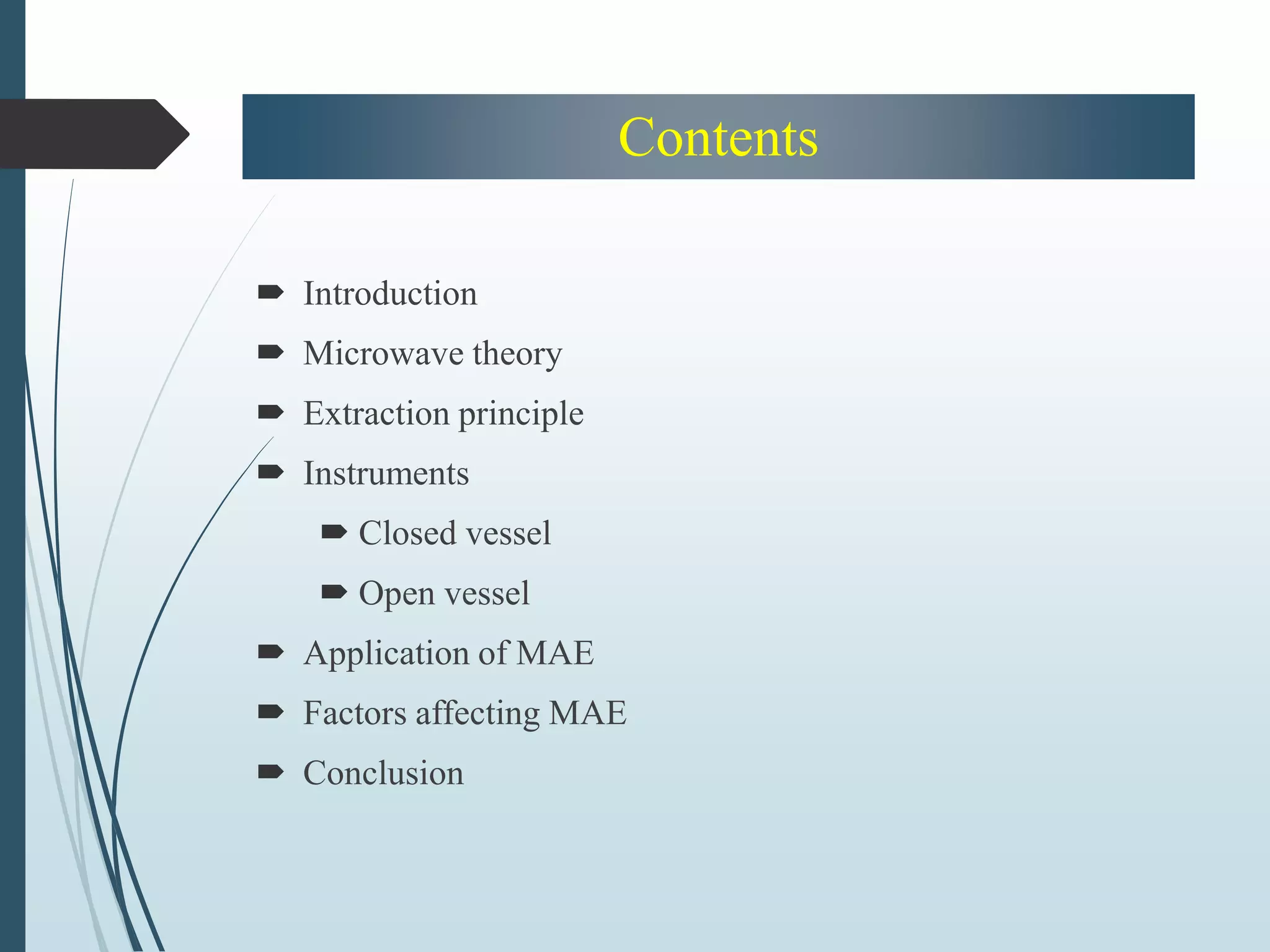 Microwave Assited Extraction (MAE) techniques of herbal drugs | PPTX