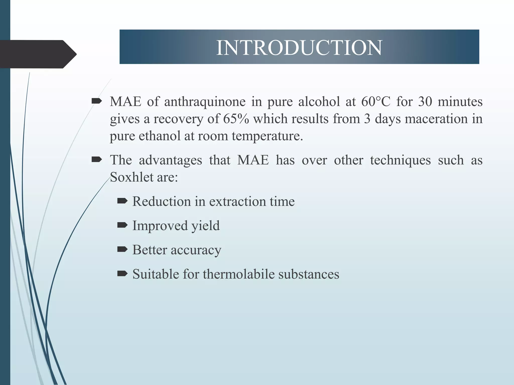 Microwave Assited Extraction (MAE) techniques of herbal drugs | PPTX