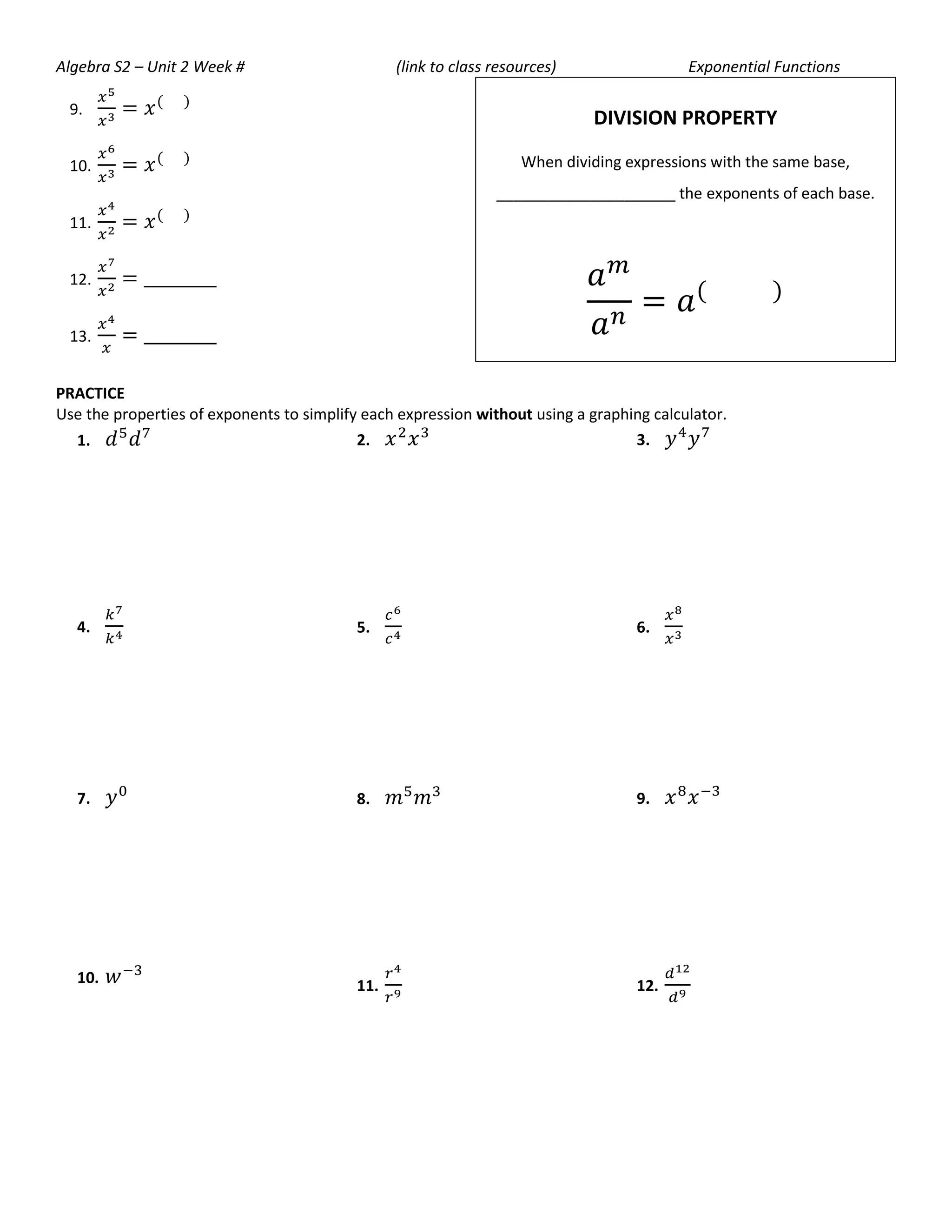 Exponential Rules Lesson Plan | PDF
