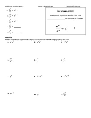 Exponential Rules Lesson Plan | PDF