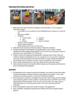 Maximizing Volume Lesson Plan | PDF | Gardening | Home & Garden