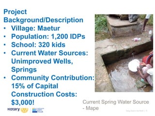 Maetur Cameroon Village Water WASH Project Presentation to Rotary | PPT
