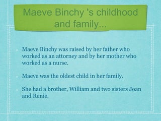 maeve binchy by sarah | PPTX