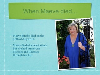 maeve binchy by sarah | PPTX