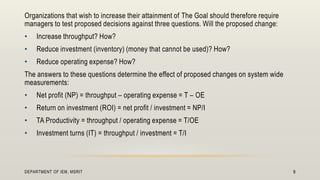 Throughput Accounting (Management Accounting and Finance) | PPTX