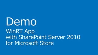 MAF2013 Enterprise Windows 8 – Architecture for rapid development of ...