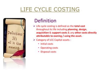 life cycle costing | PDF