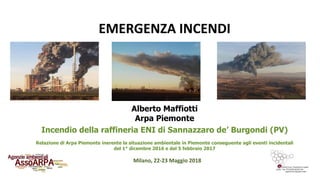 Incendio raffineria di Sannazzaro | PDF