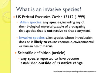 Invasive species in Coastal Ecosystems: Causes, Impacts and Management ...
