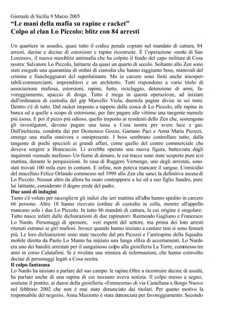 Mafia 2005 le mani della mafia sul racket | PDF