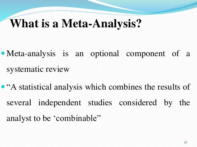 Meta-analysis in medical research