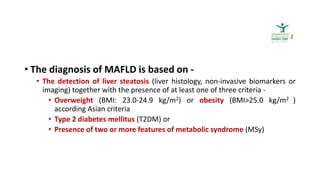 Metabolic Associated Fatty Liver Disease (MAFLD) for General ...