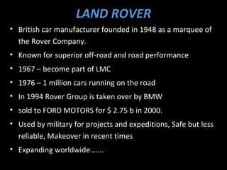 M & a for tata jlr | PPT