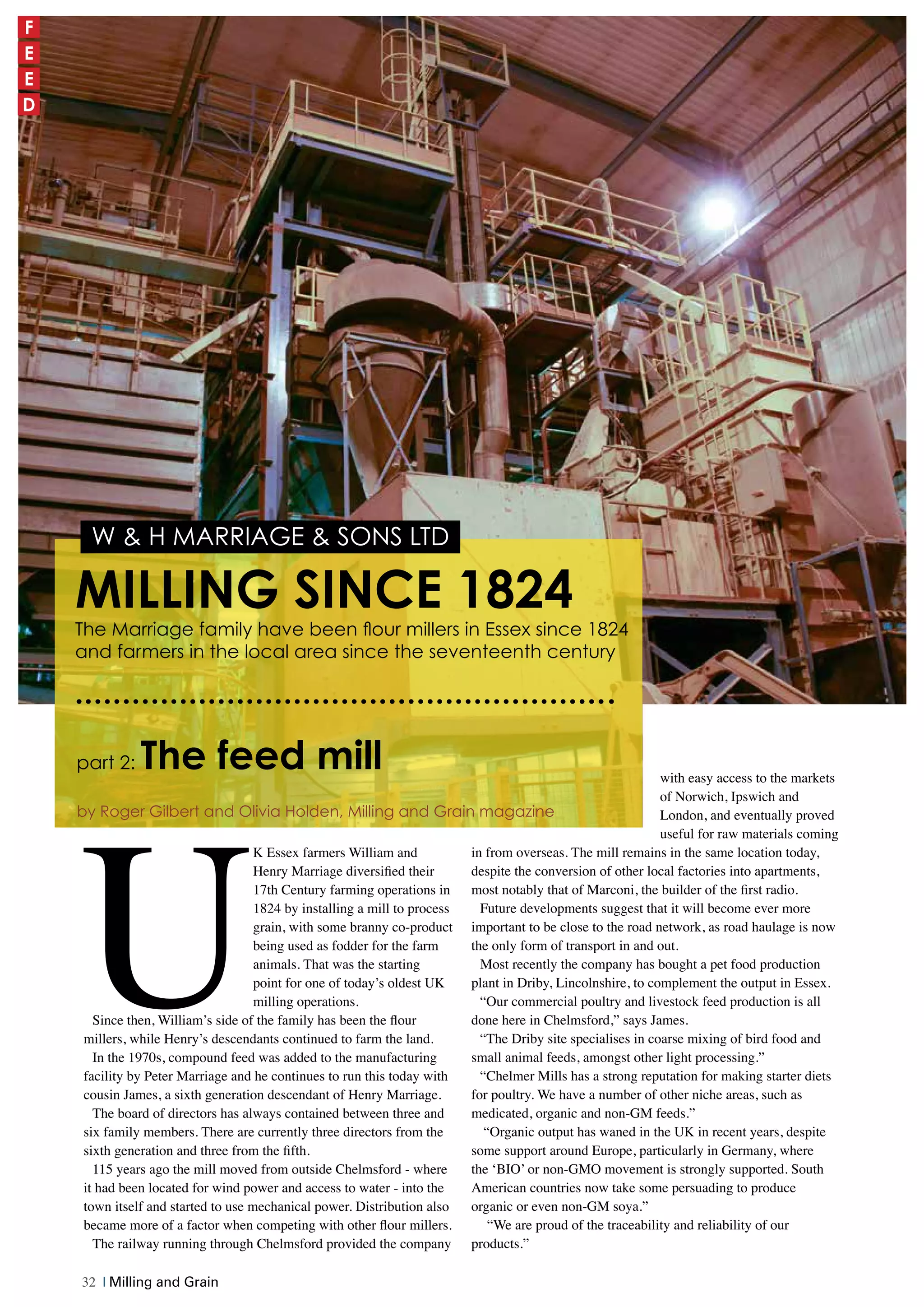 Marriage’s Mill - milling since 1824 | PDF
