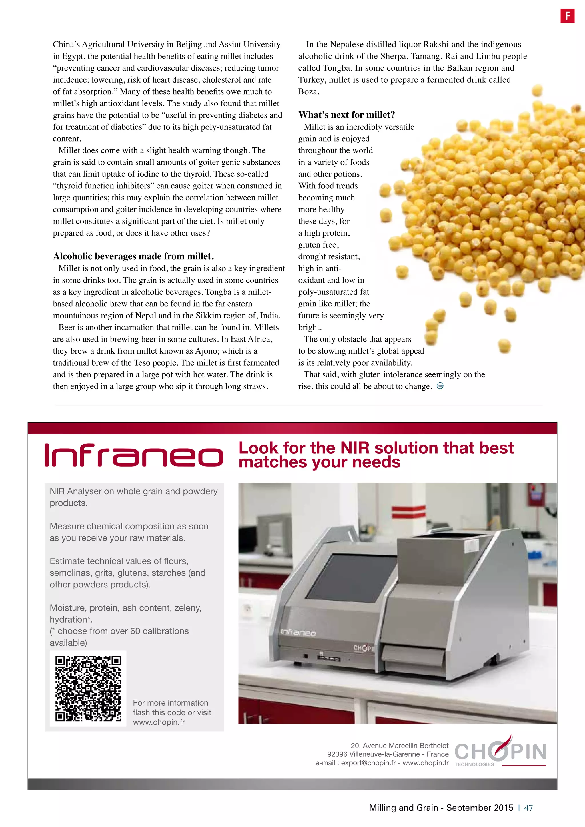 Millet - protein rich, versatile and gluten free | PDF