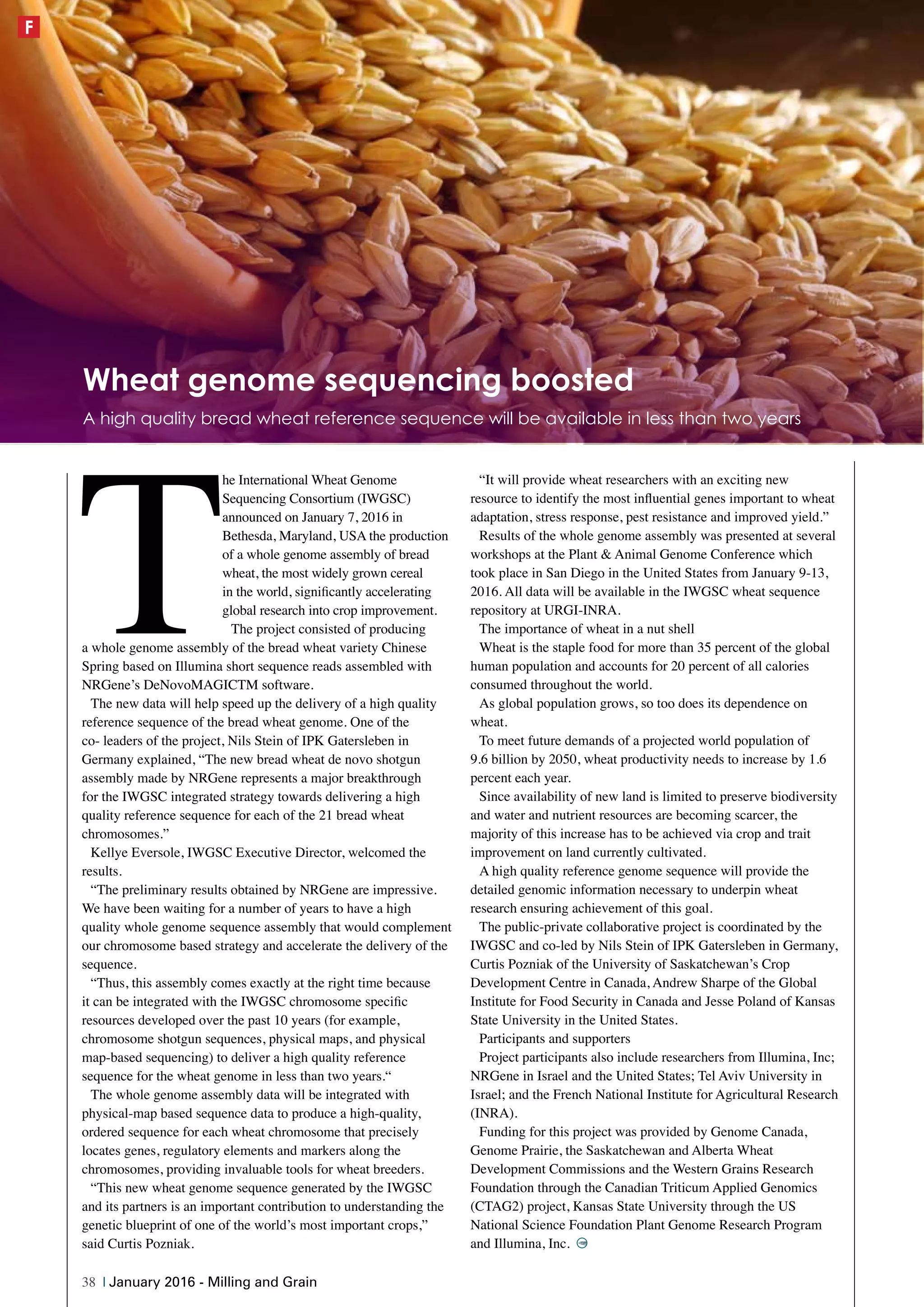 Wheat genome sequencing boosted | PDF