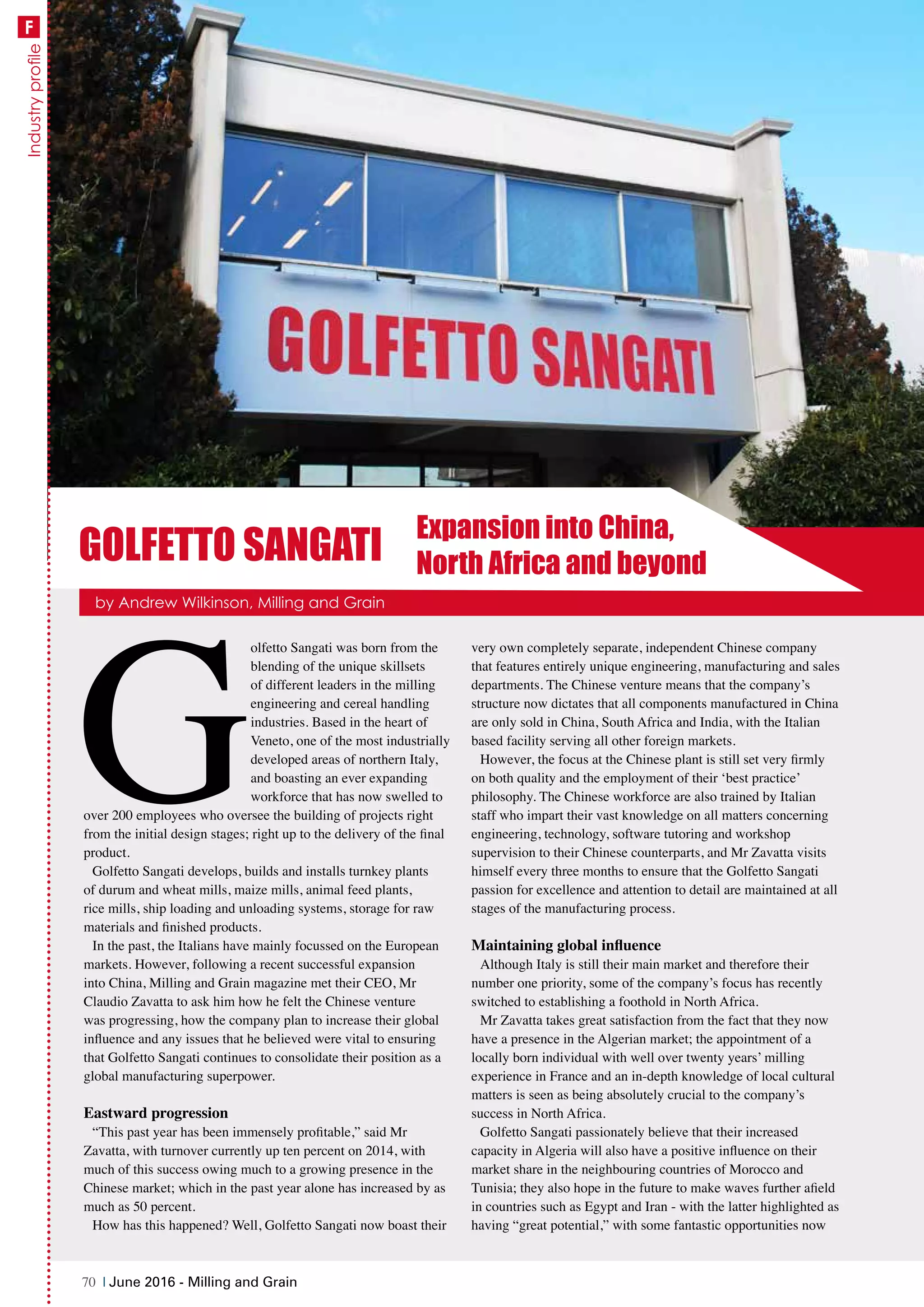 Industry profile - GOLFETTO SANGATI | PDF