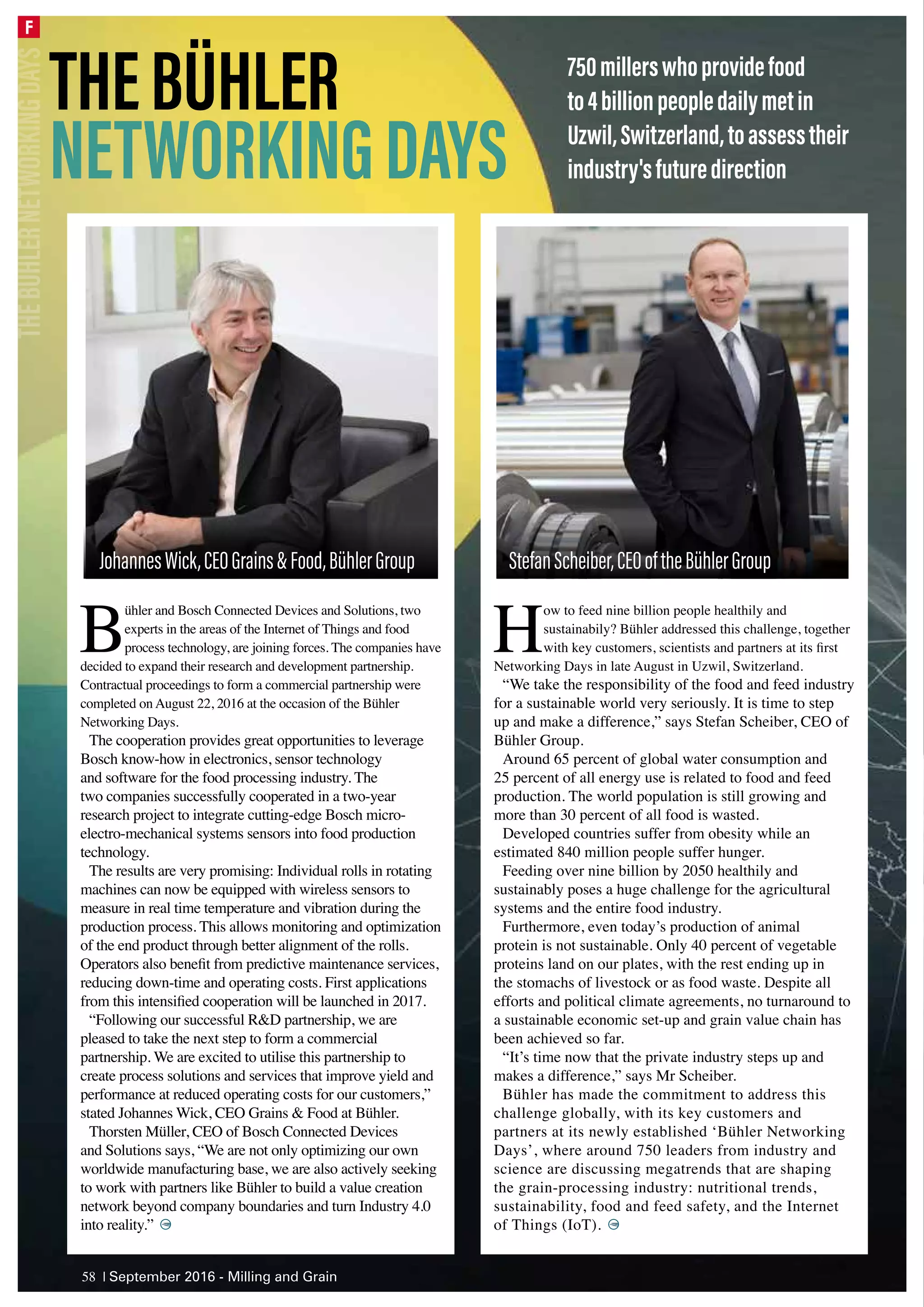 THE BÜHLER NETWORKING DAYS | PDF