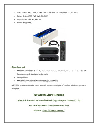 Mag 322 w1 iptv set top box - newtech.co.uk | Digital Audio | Computer ...