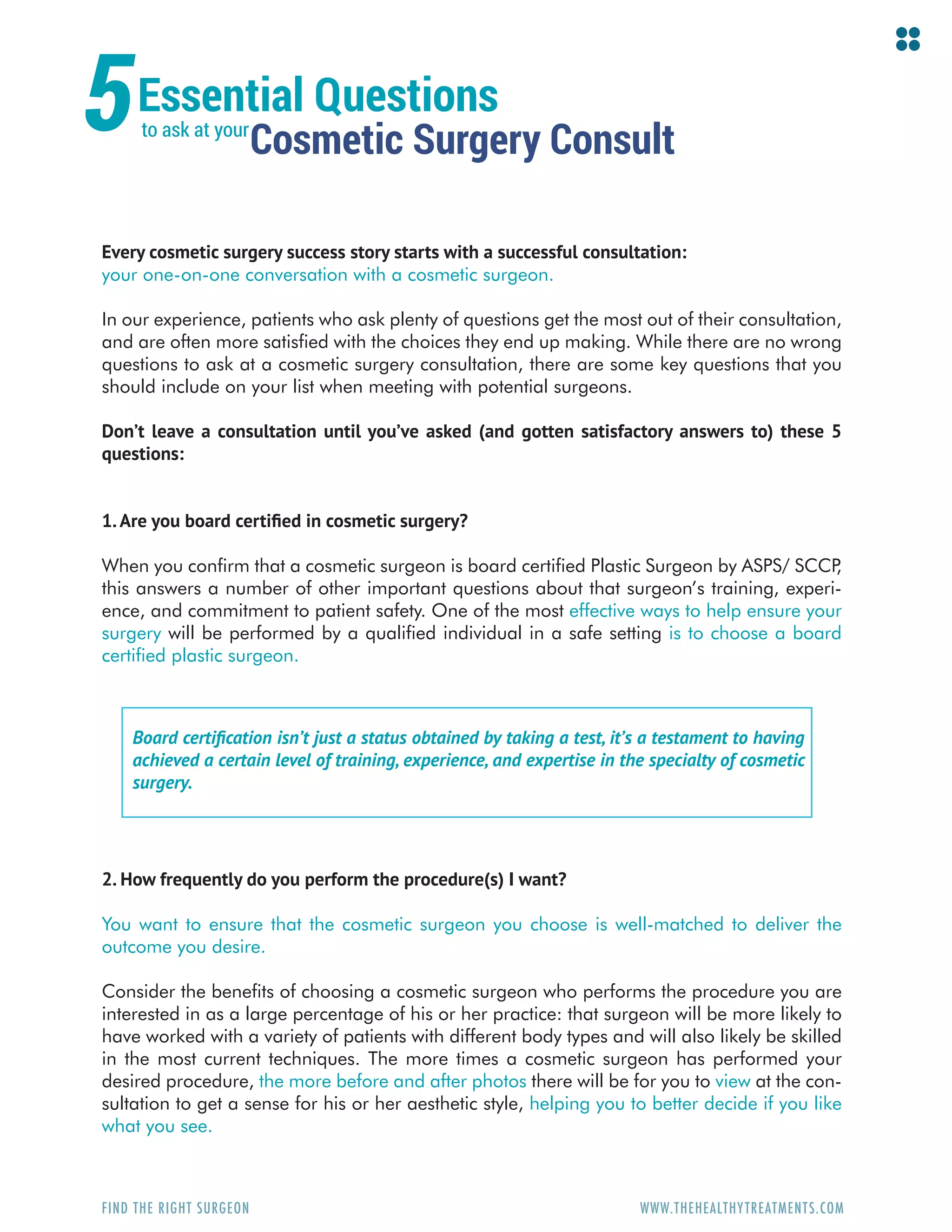 Plastic Surgery Guide | PDF