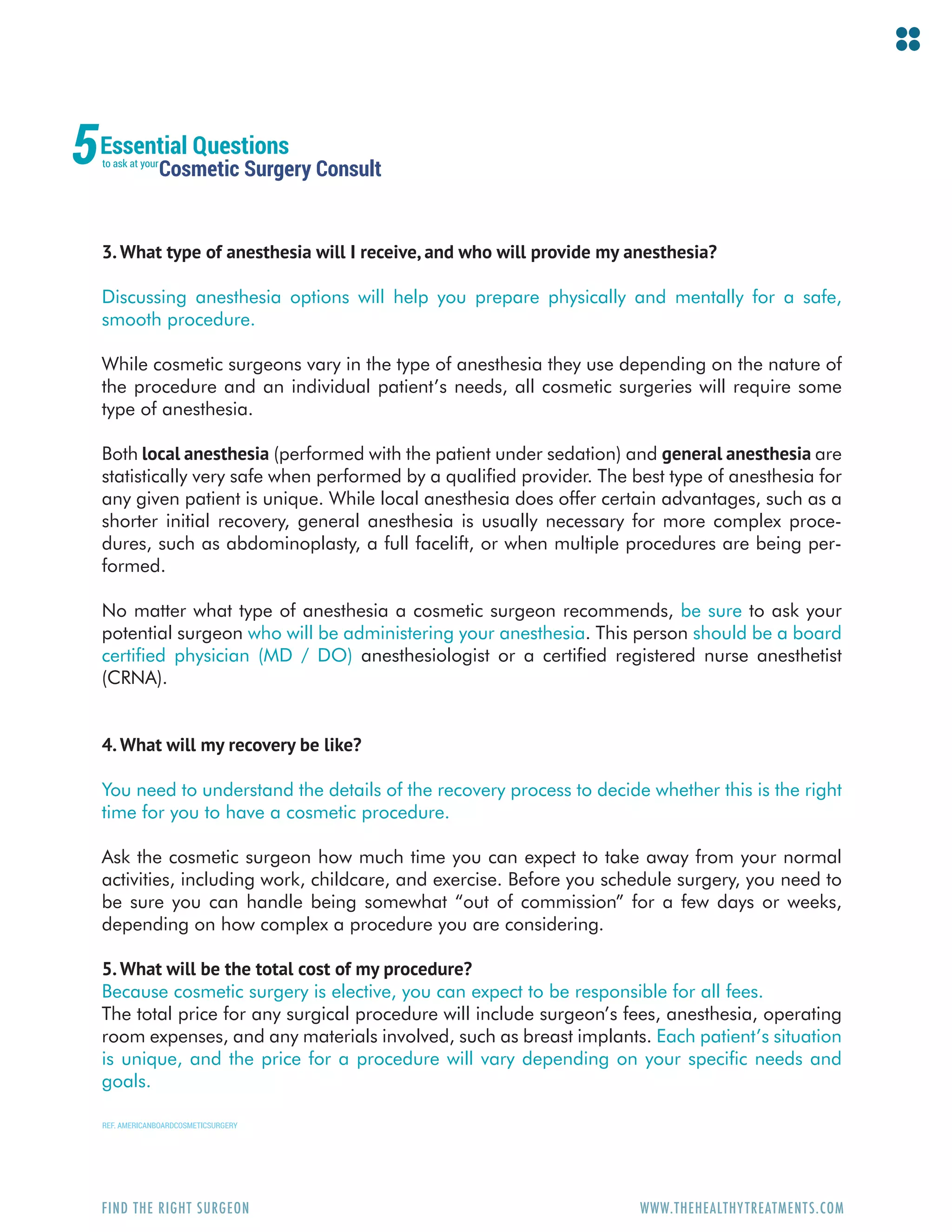 Plastic Surgery Guide | PDF