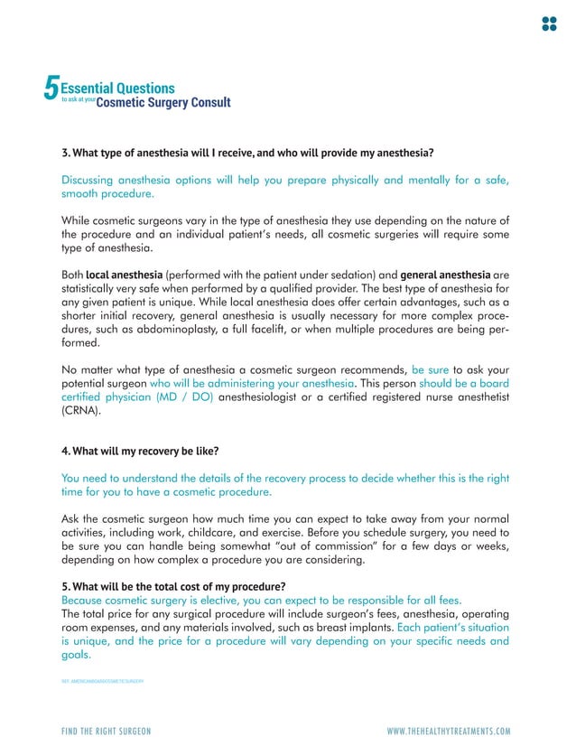 Plastic Surgery Guide | PDF