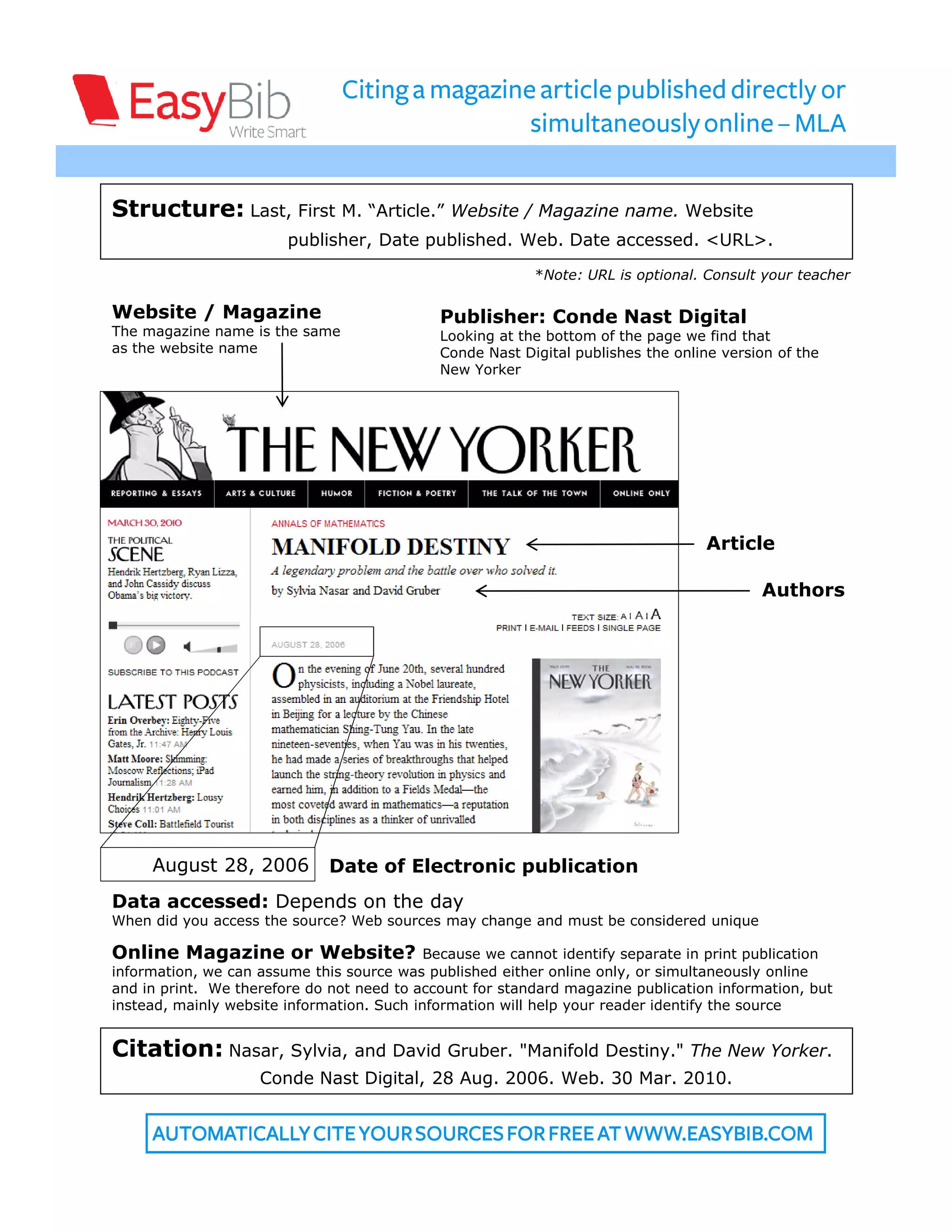 Citing a magazine in MLA | PDF