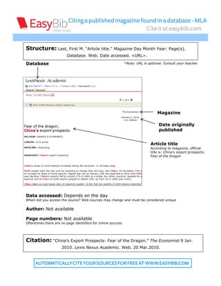 Citing a magazine in MLA | PDF