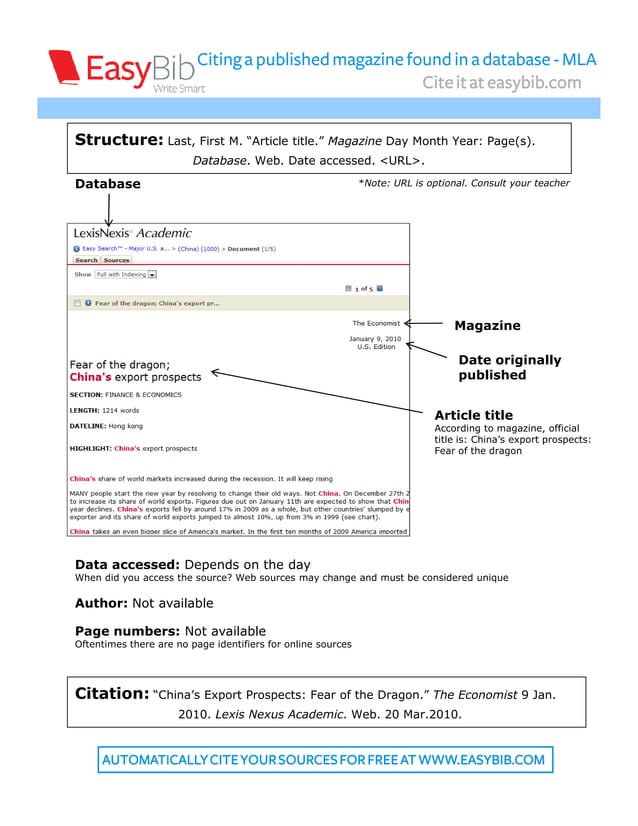 Citing a magazine in MLA | PDF