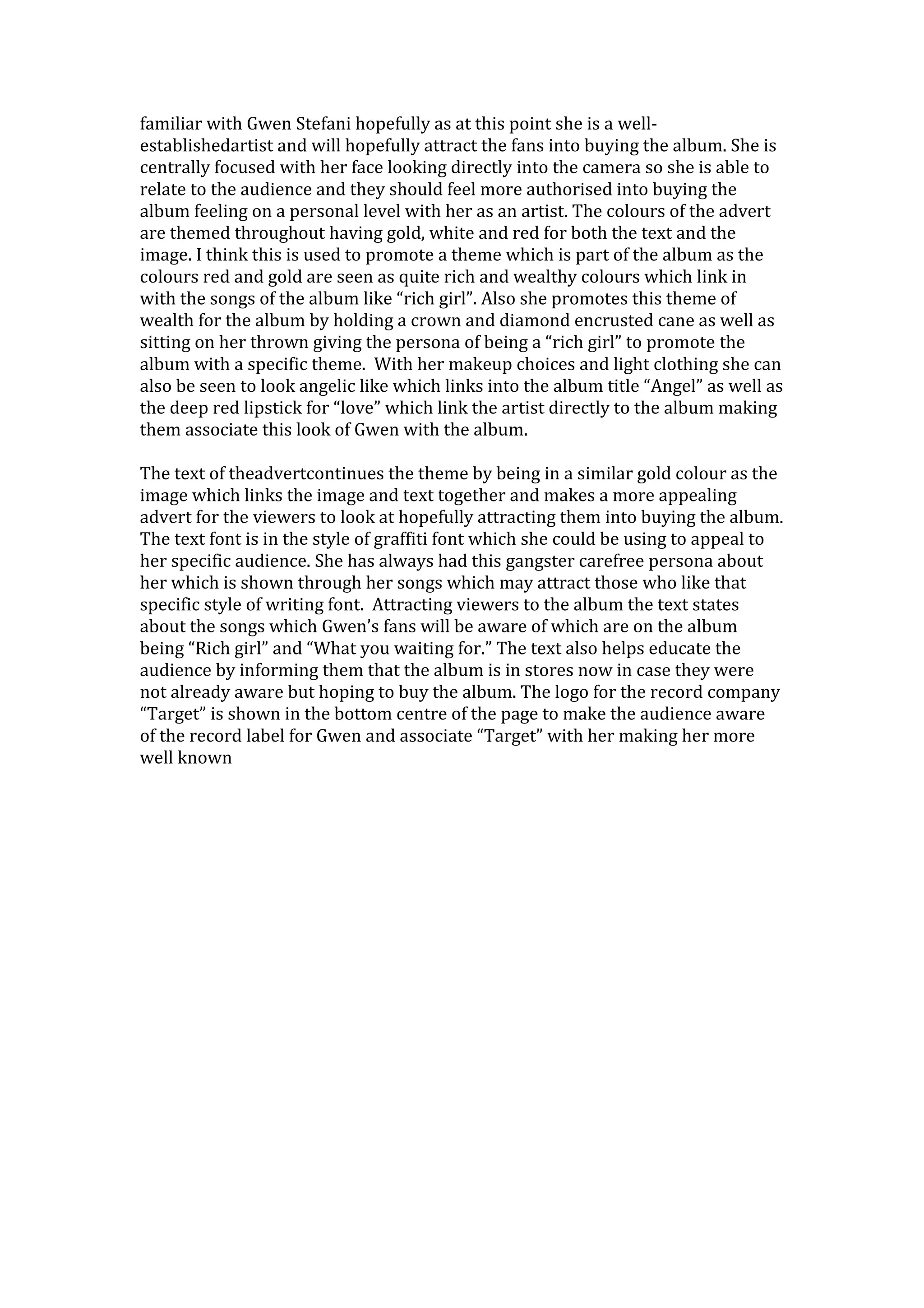 Magazine advert analysis | DOCX