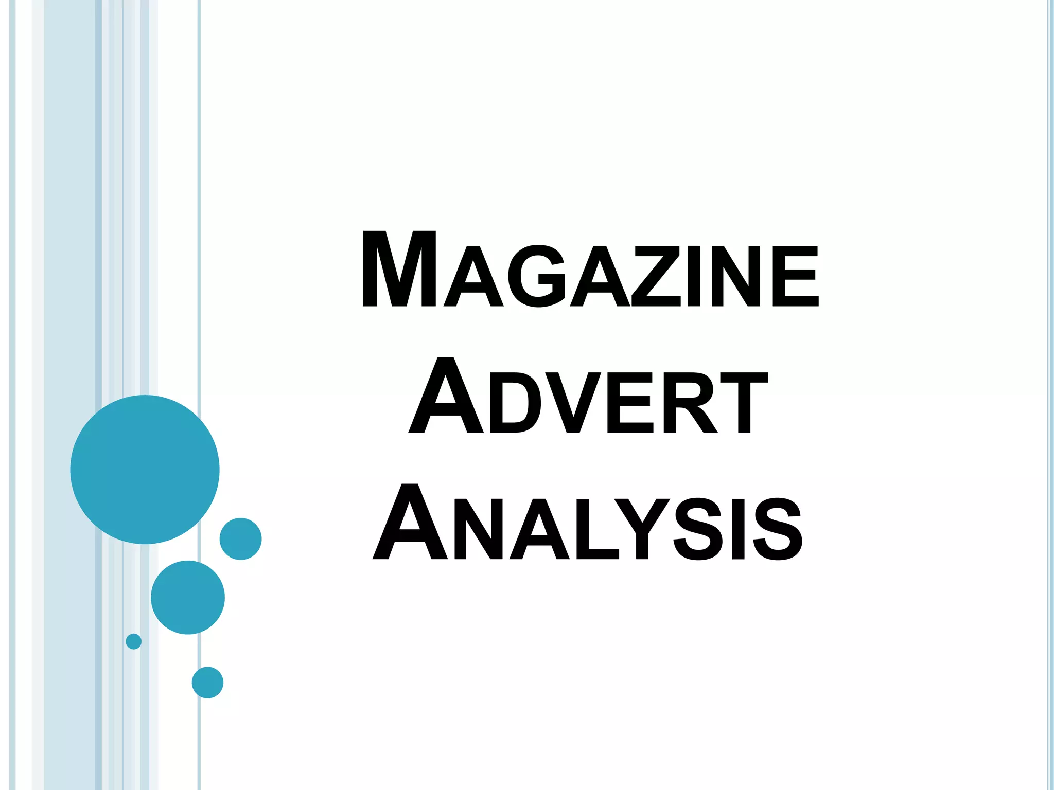 Magazine advert analysis | PPT