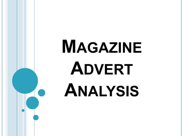 Magazine advert analysis | PPT