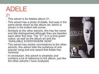 Magazine advert analysis finished | PPT