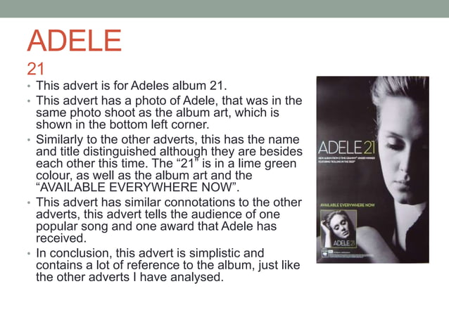 Magazine advert analysis finished | PPT